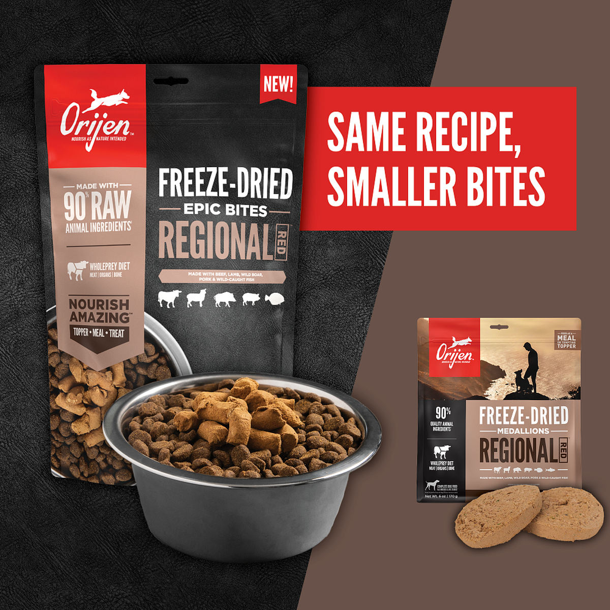 Regional Red™, Epic Bites Freeze-Dried Food & Toppers | ORIJEN™